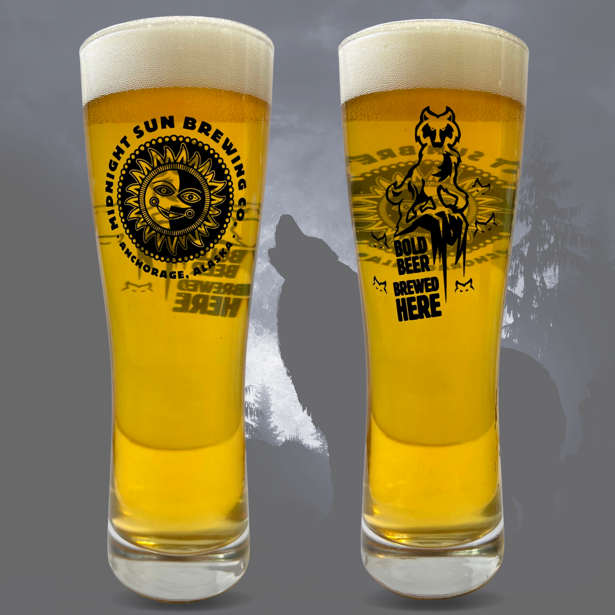 NEW Wolfpack Pilsner Glass 2.0 – Midnight Sun Brewing Company